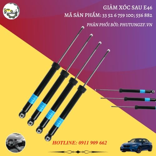 Giảm xóc sau BMW E46, 33526759100 - Phụ tùng 3T