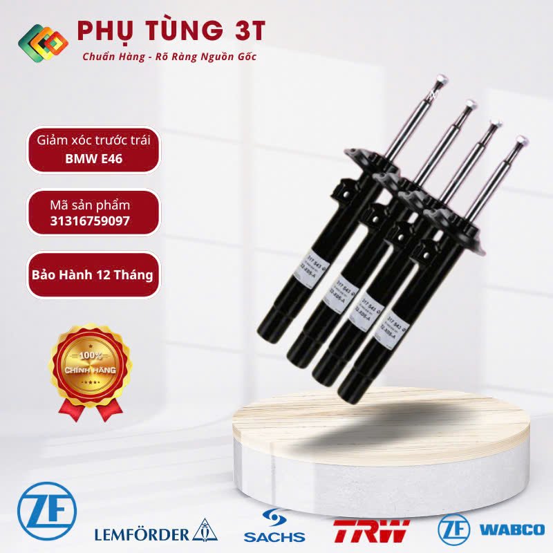 Giảm xóc trước trái BMW E46, 31316759097 - Phụ Tùng 3T